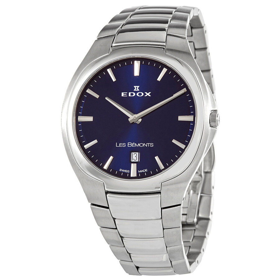 Edox Quartz Blue Dial Stainless Steel Men's Watch 56003 3 BUIN ...