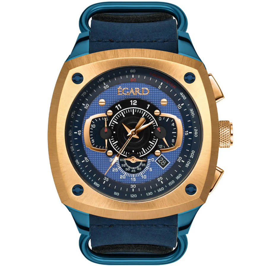 Egard V1-Viking Suri Chronograph Quartz Blue Dial Men's Watch WCH-5083 ...