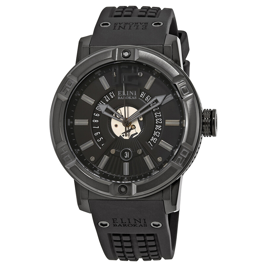 Elini Barokas Spirit Black Dial Men's Watch ELINI-20002-BB-01-PHT ...