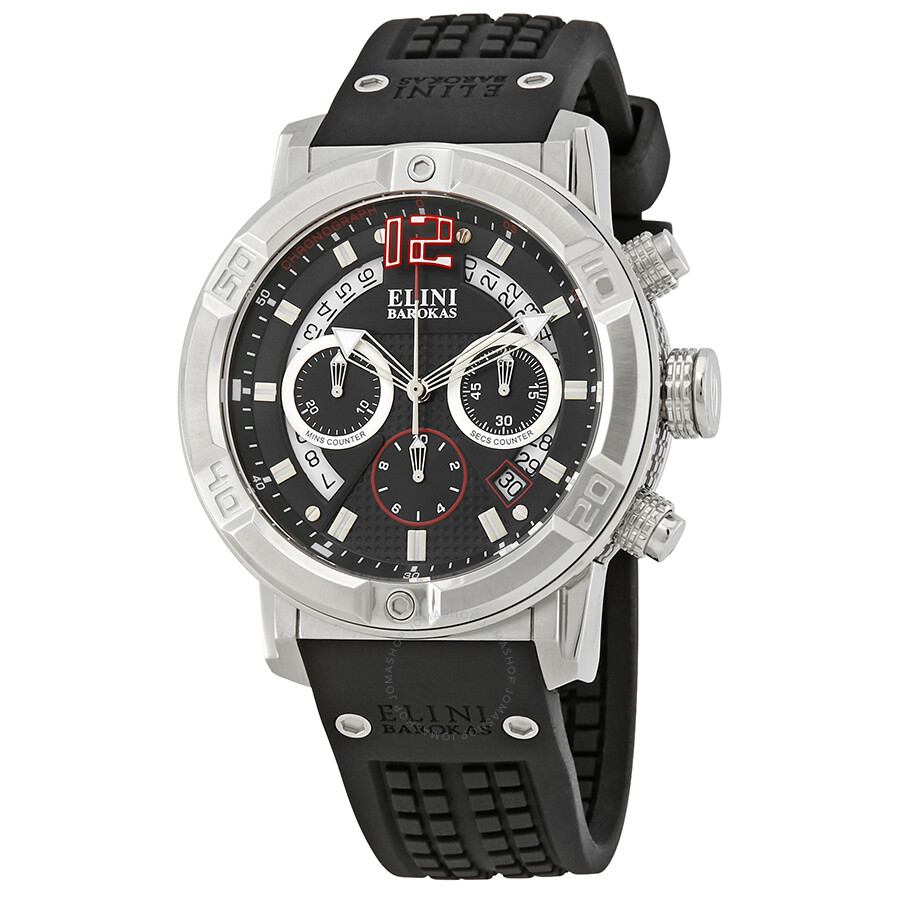 Elini Barokas Spirit Chronograph Black Dial Men's Watch ELINI-20003-01 ...