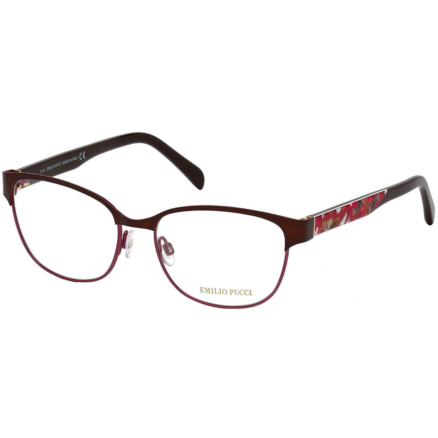 Emilio Pucci Ladies Brown Round Eyeglass Frames EP5016-35053 ...