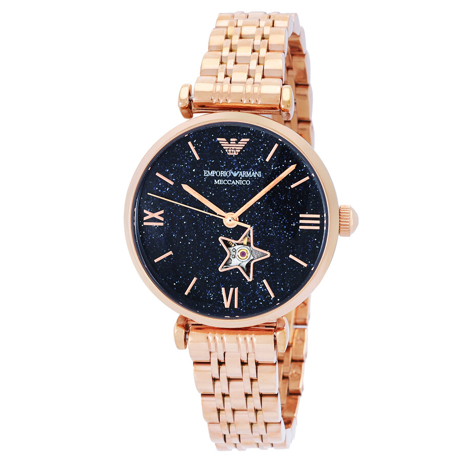 Emporio Armani Automatic Blue Dial Ladies Watch AR60043 - Watches ...