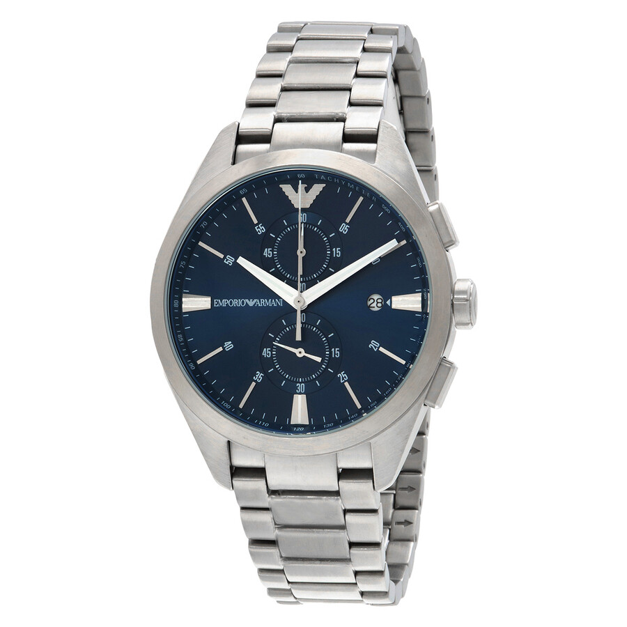 Emporio Armani Chronograph Quartz Blue Dial Men's Smart Watch AR11541 ...