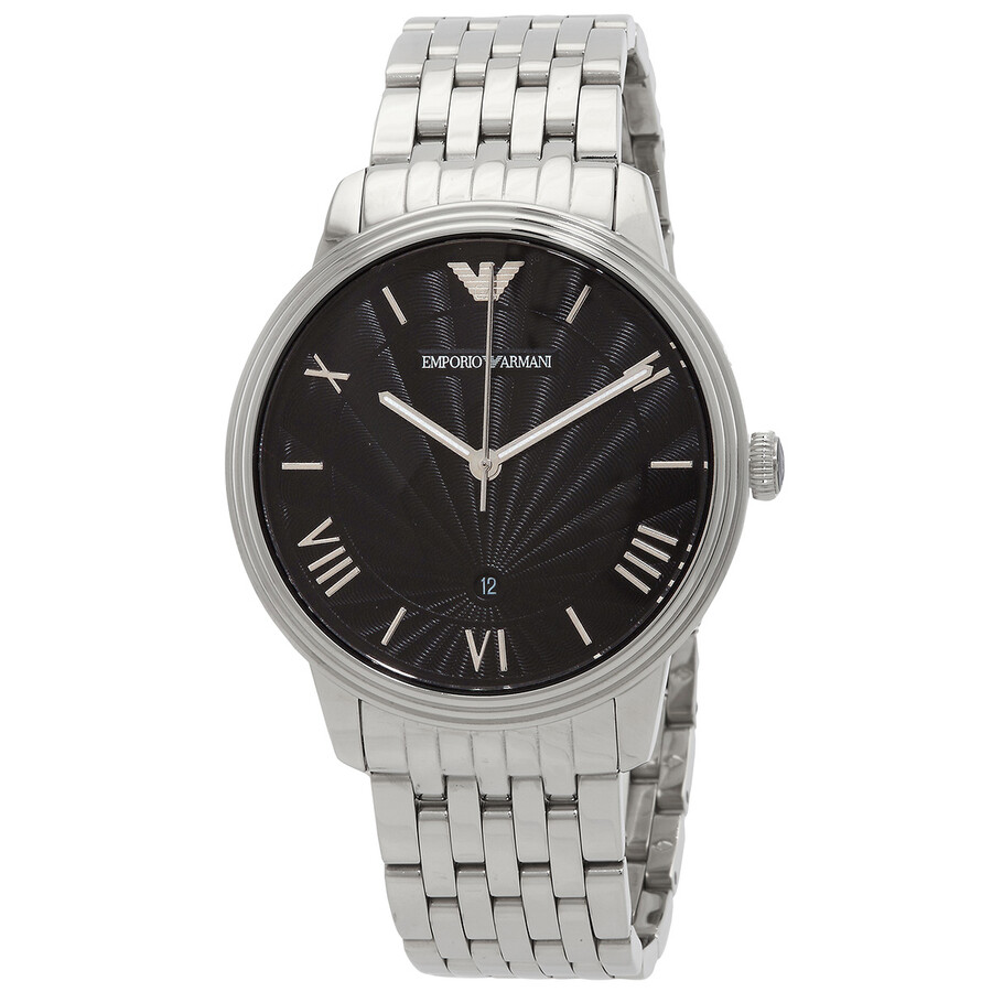 Emporio Armani Classic Quartz Black Dial Men's Watch AR1614I ...
