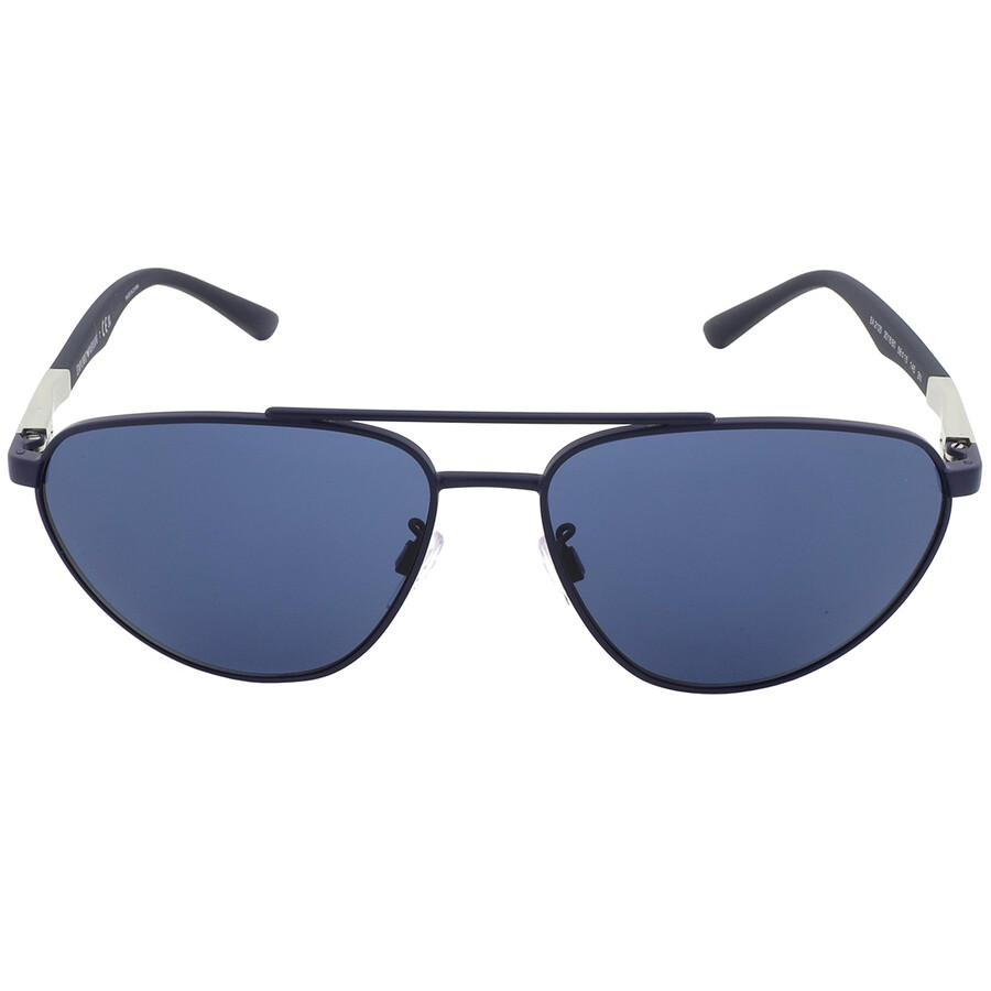 Emporio Armani Dark Blue Pilot Men's Sunglasses EA2125 301880 58 ...