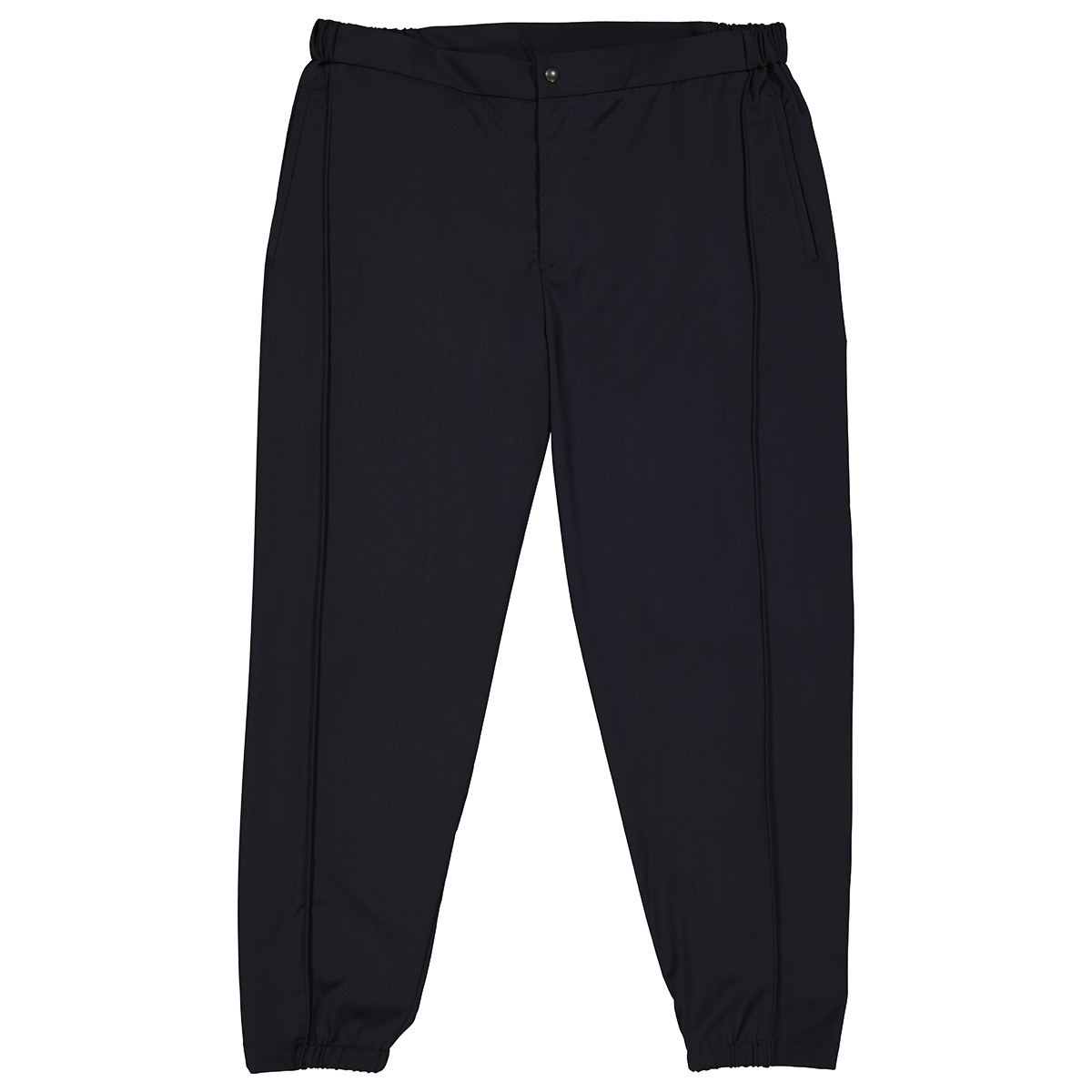 Emporio Armani Light Wool Trousers With Elasticated Cuffs, Brand Size ...