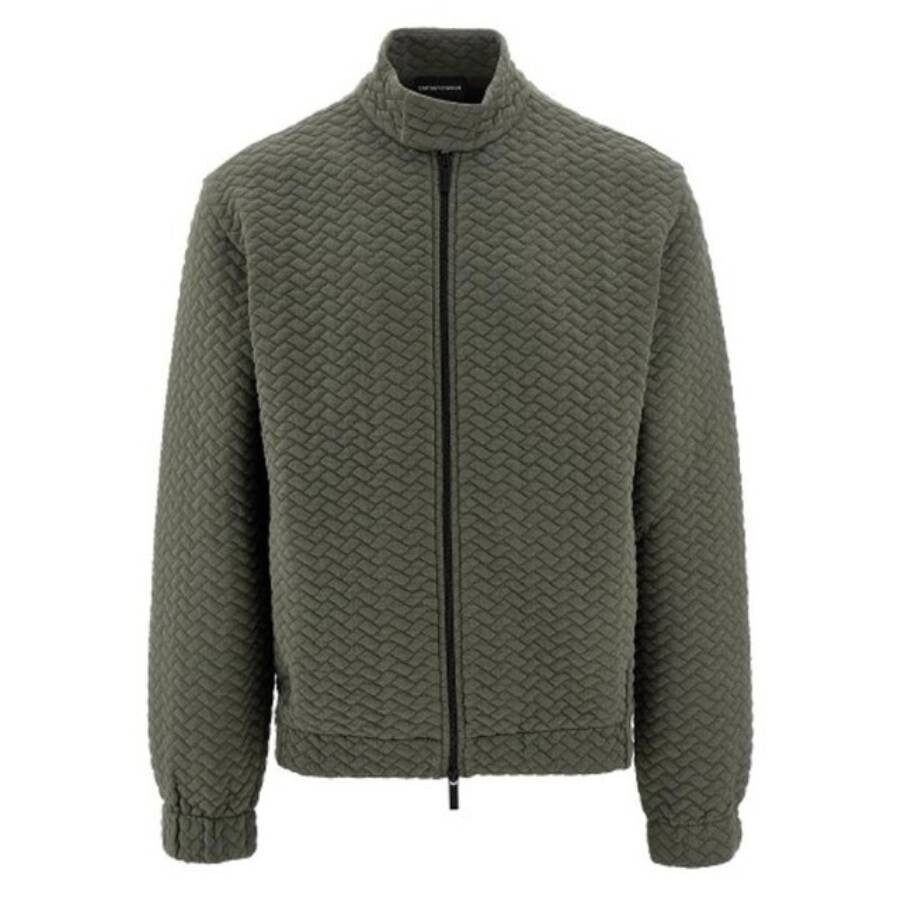 Emporio Armani Quilted Cotton-Blend Jacket, Size Small 6D1B7U-1J8IZ ...