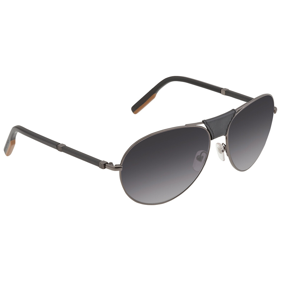 Ermenegildo Zegna Gradient Smoke Pilot Men's Sunglasses EZ0177 08B 64 ...