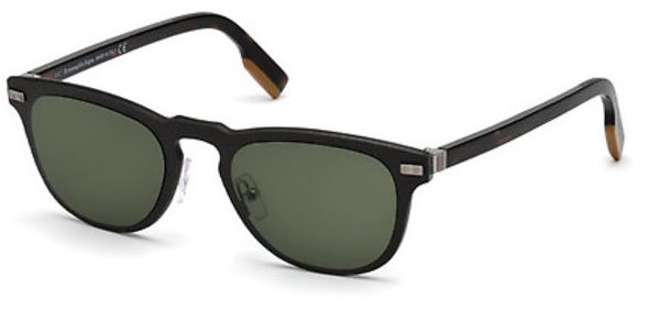 Zegna Ermenegildo Zegna Green Oval Men's Sunglasses EZ0106 50N 00 ...
