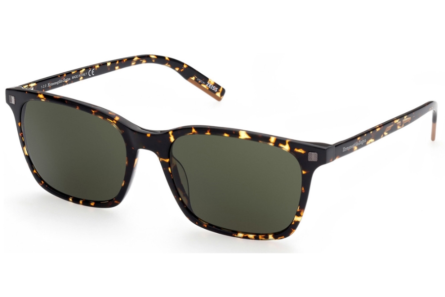 Zegna Ermenegildo Zegna Green Rectangular Men's Sunglasses EZ0181 52N ...