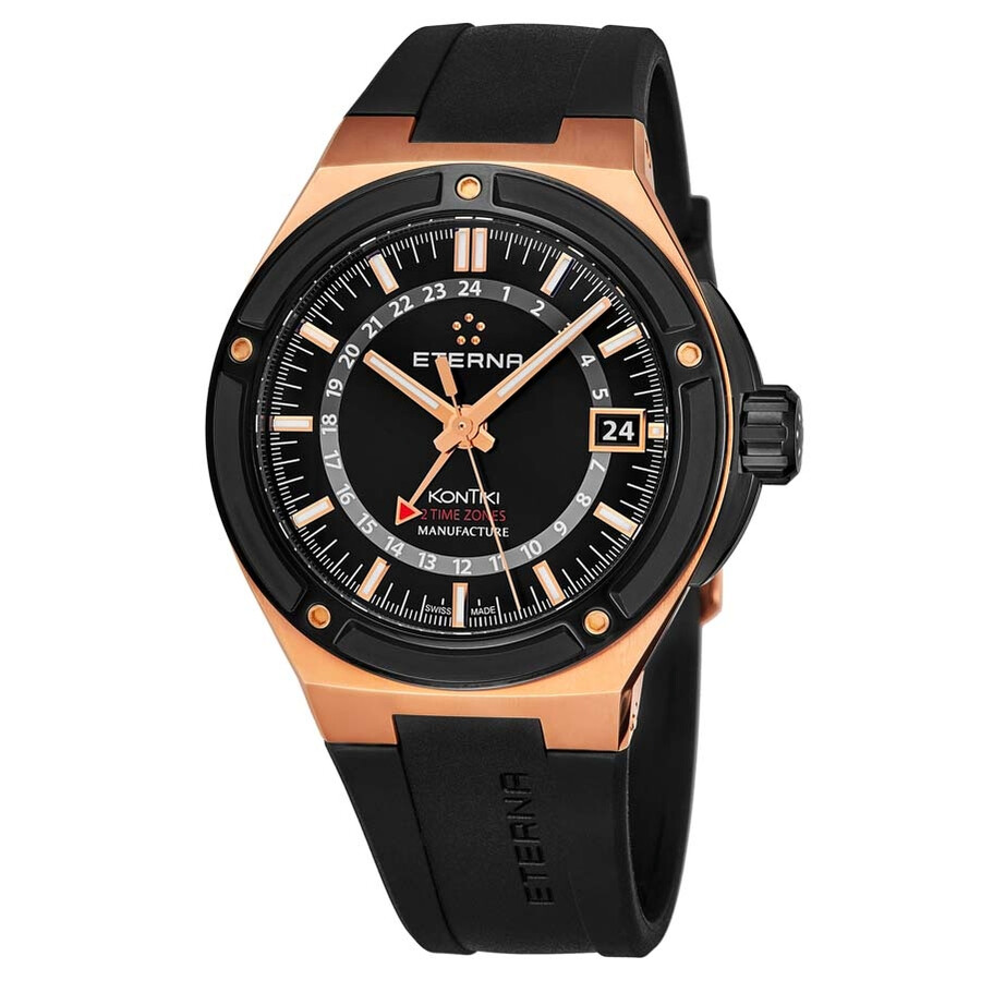 Eterna KonTiki GMT Automatic Black Dial Men's Watch 7740.63.41.1289 ...
