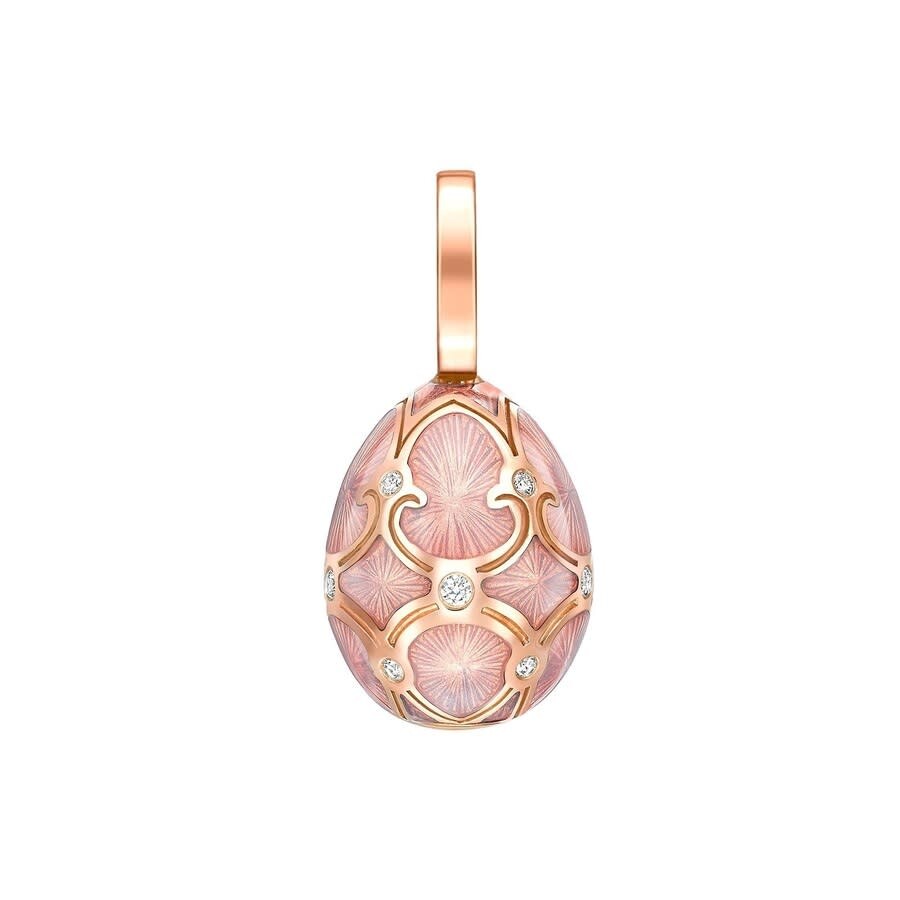 Faberge Heritage Rose Gold Diamond & Pink guilloche Enamel Egg Charm 701EC1449 - Jewelry, Ladies ...