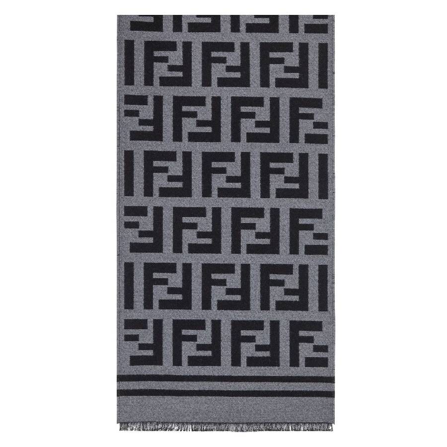 Fendi FF Pattern Wool Scarf FXS424-A3Q1-F0RP3 2004005402331 - Clothing ...