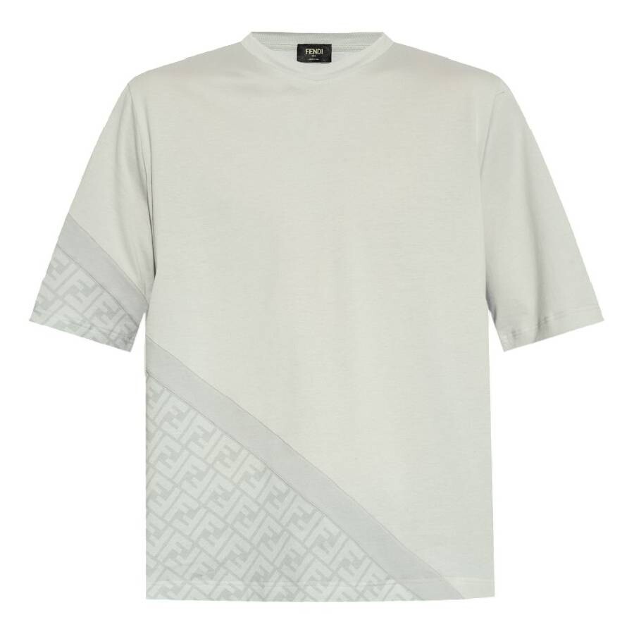 Fendi Monogram Pattern Crew Neck T-Shirt, Size Medium FAF682-AN68-F1N6G ...