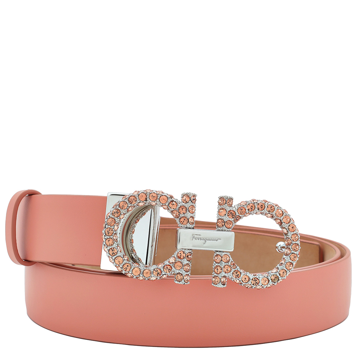 Ferragamo Adjustable Monogram Buckle Leather Belt, Brand Size 95 cm ...