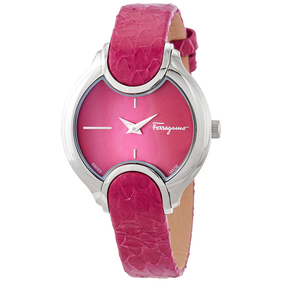Salvatore Ferragamo Ferragamo Signature Quartz Crystal Purple Dial ...