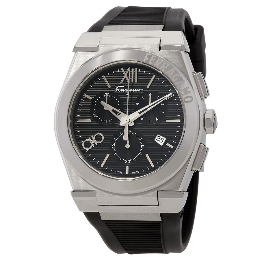 Ferragamo Vega Chronograph Quartz Black Dial Men's Watch SFMR00322 ...