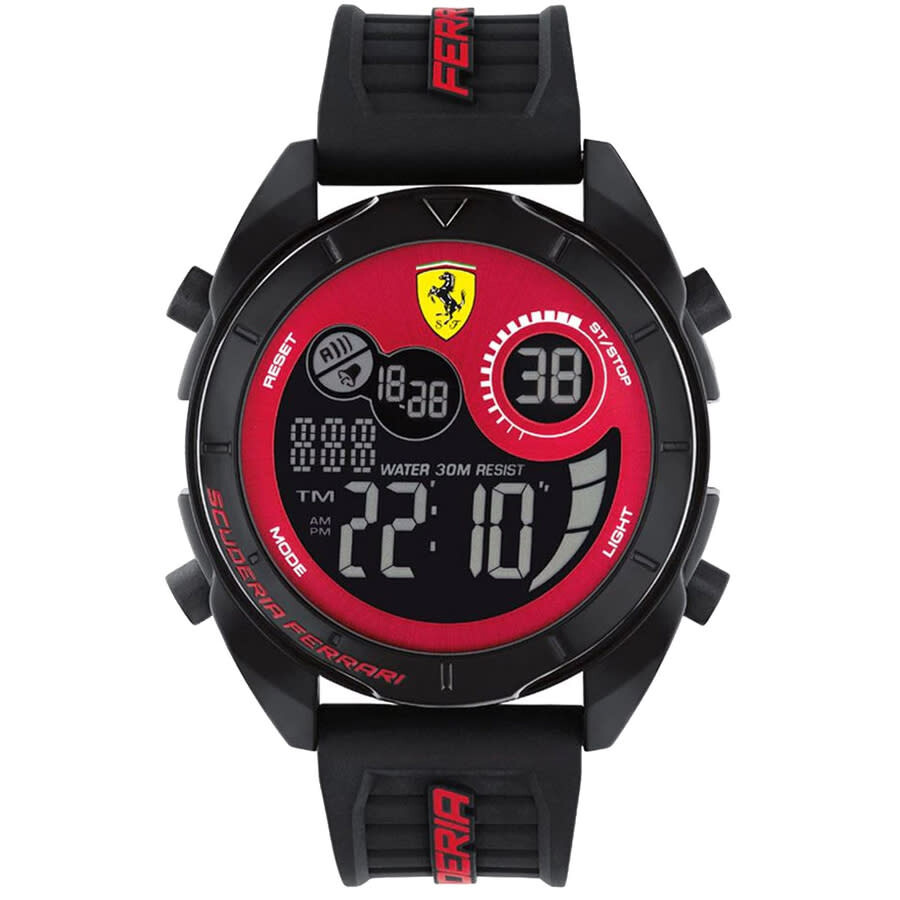 Ferrari Scuderia Quartz Digital Black Dial Men's Watch 830877 ...