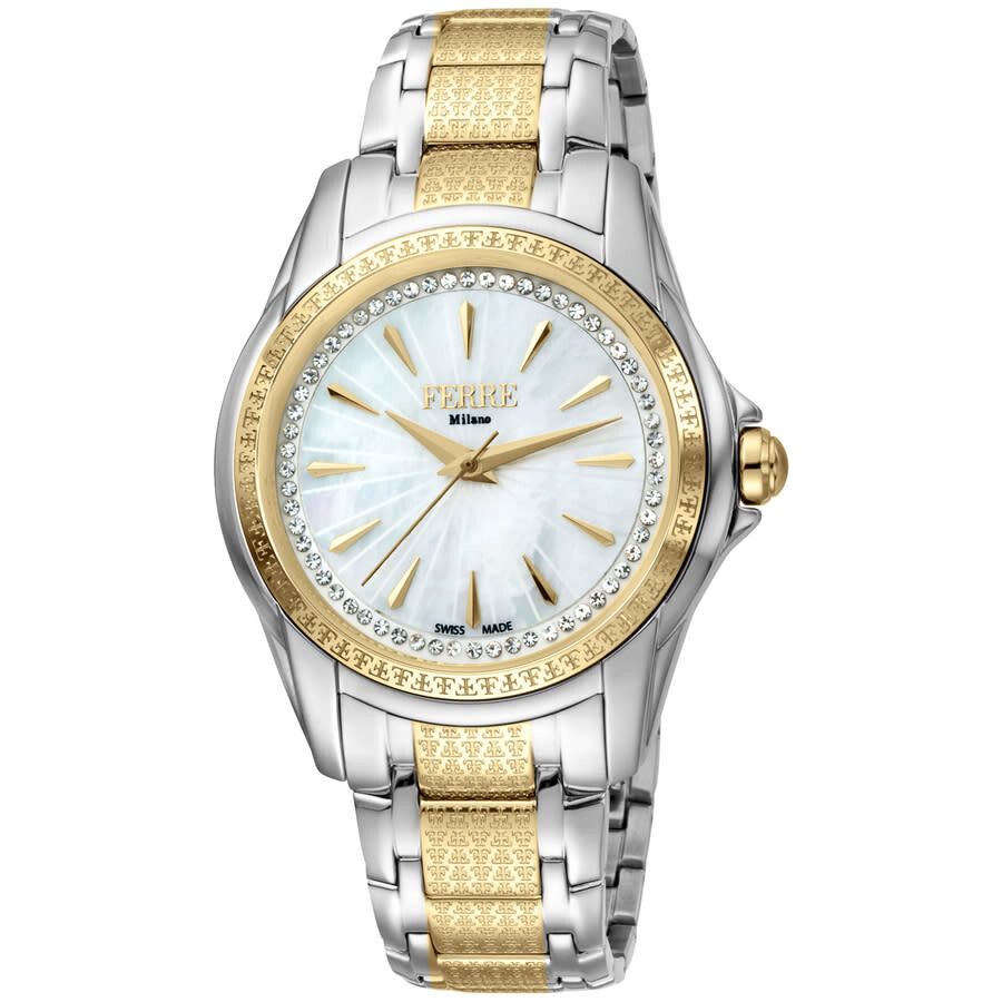 Ferre Milano Classic Quartz White Dial Ladies Watch FM1L119M0081 ...