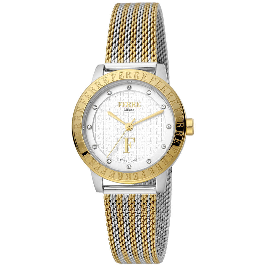 Ferre Milano Classic Quartz White Dial Ladies Watch FM1L174M0071 ...