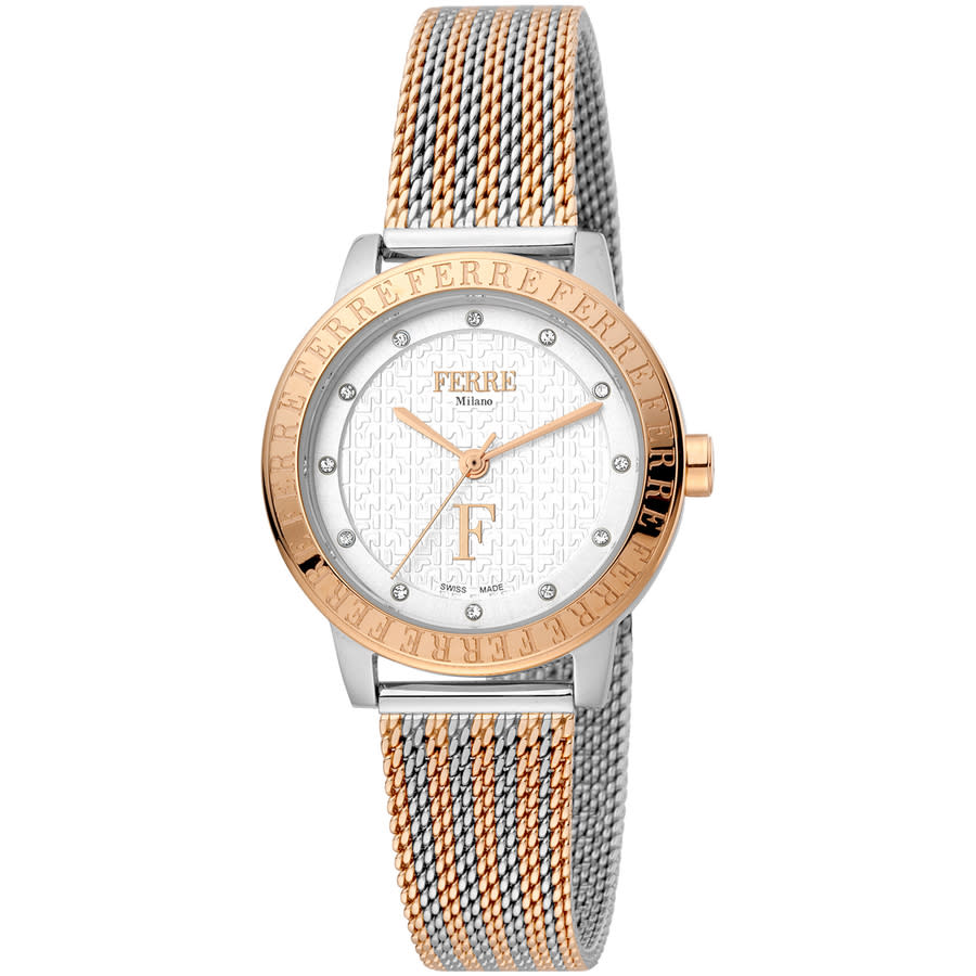 Ferre Milano Classic Quartz White Dial Ladies Watch FM1L174M0091 ...
