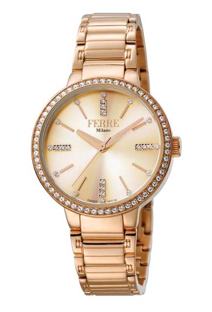 Ferre Milano Gold Dial Ladies Watch FM1L084M0081 4895158192969 ...
