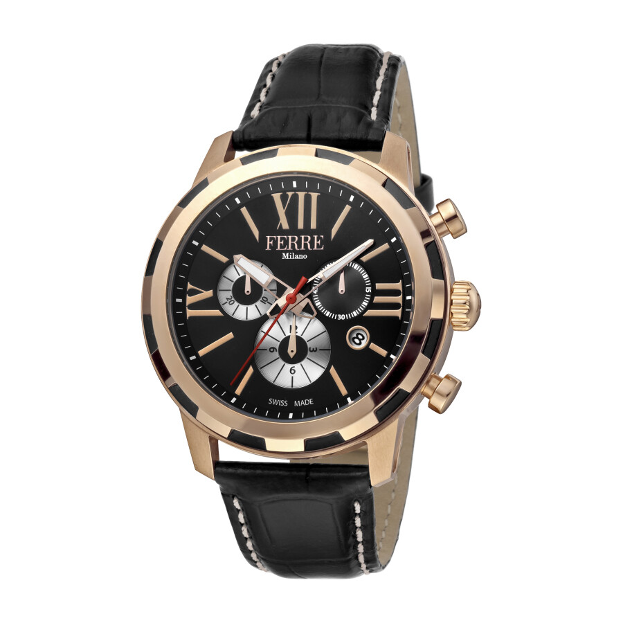 Ferre Milano Quartz Black Dial Men's Watch FM1G095L0051 842551113576 ...