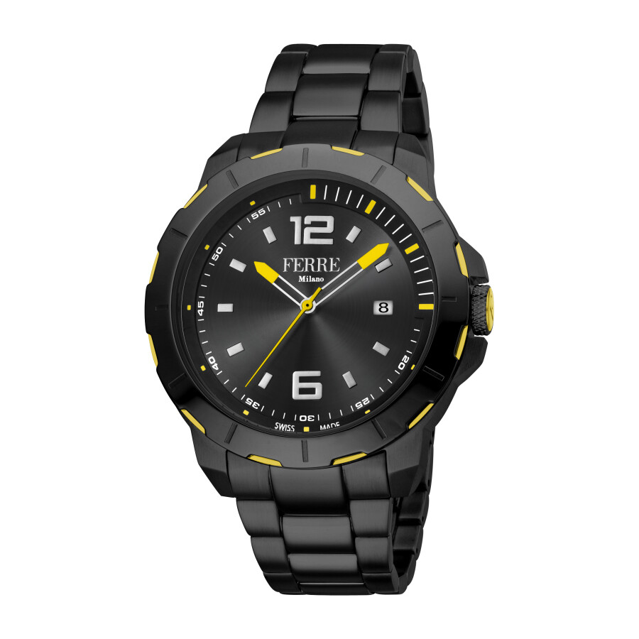 Ferre Milano Quartz Black Dial Men's Watch FM1G107M0081 842551113682 ...