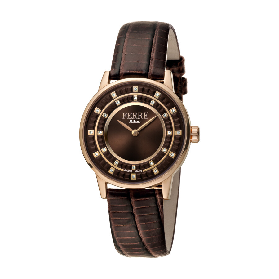 Ferre Milano Quartz Brown Dial Ladies Watch FM1L102L0031 842551113224 ...