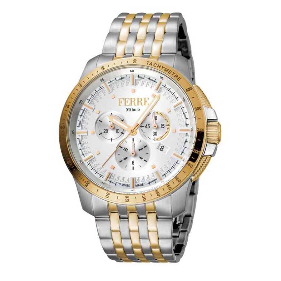 Ferre Milano Silver Dial Men's Watch FM1G078M0081 4895158169558 ...