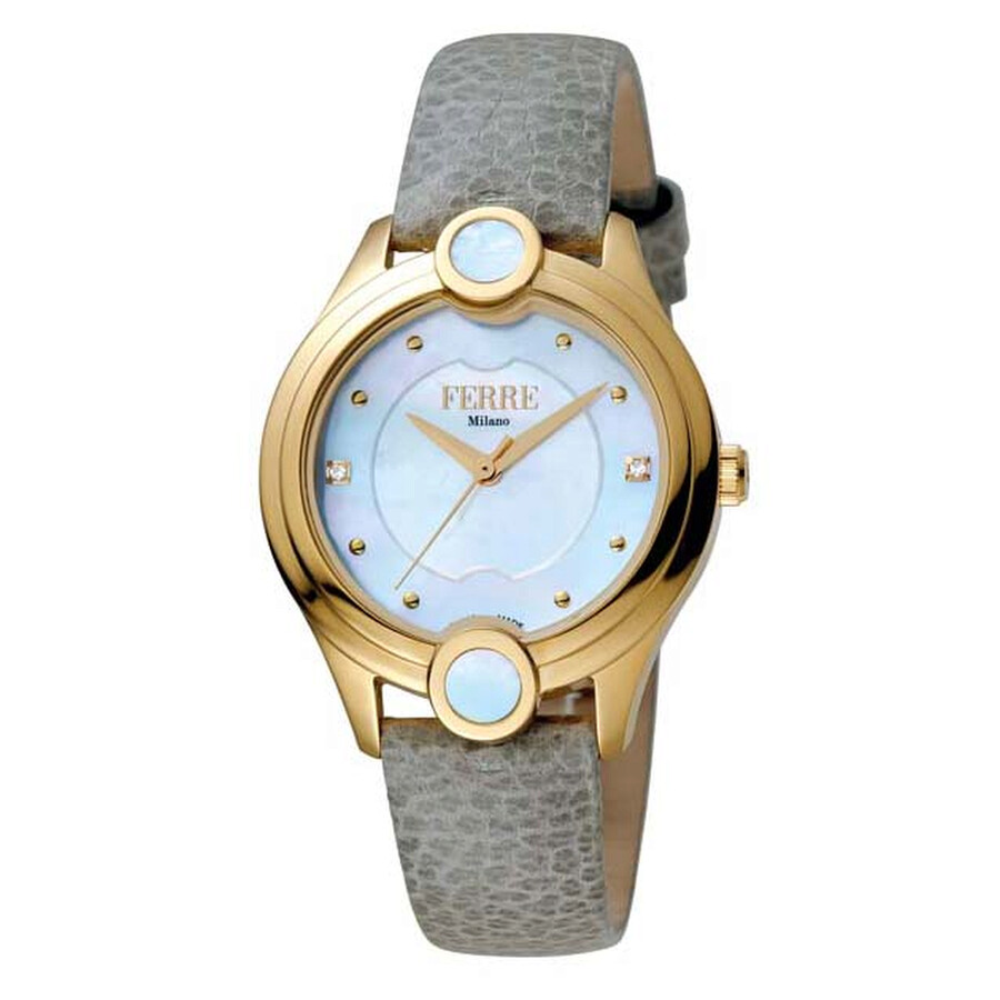 Ferre Milano White Mother of Pearl Dial Ladies Watch FM1L083L0011 ...