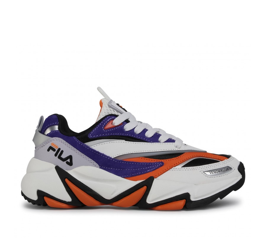 Fila Ladies Rush Ultraviolet/Orange Low-top Sneakers, Brand Size 37 (US ...