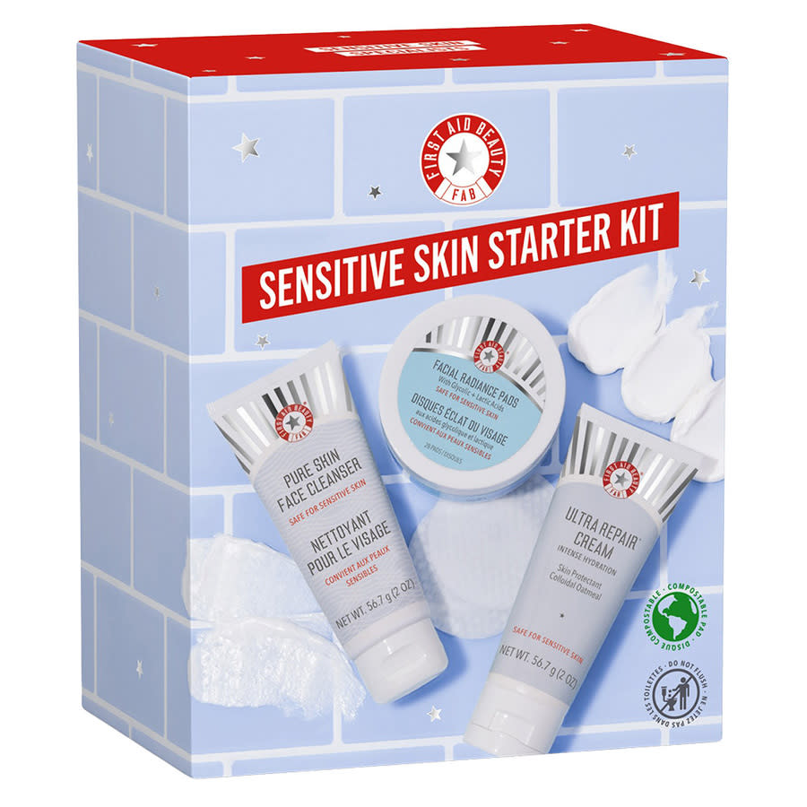 First Aid Beauty Sensitive Skin Starter Kit Gift Set Skin Care ...