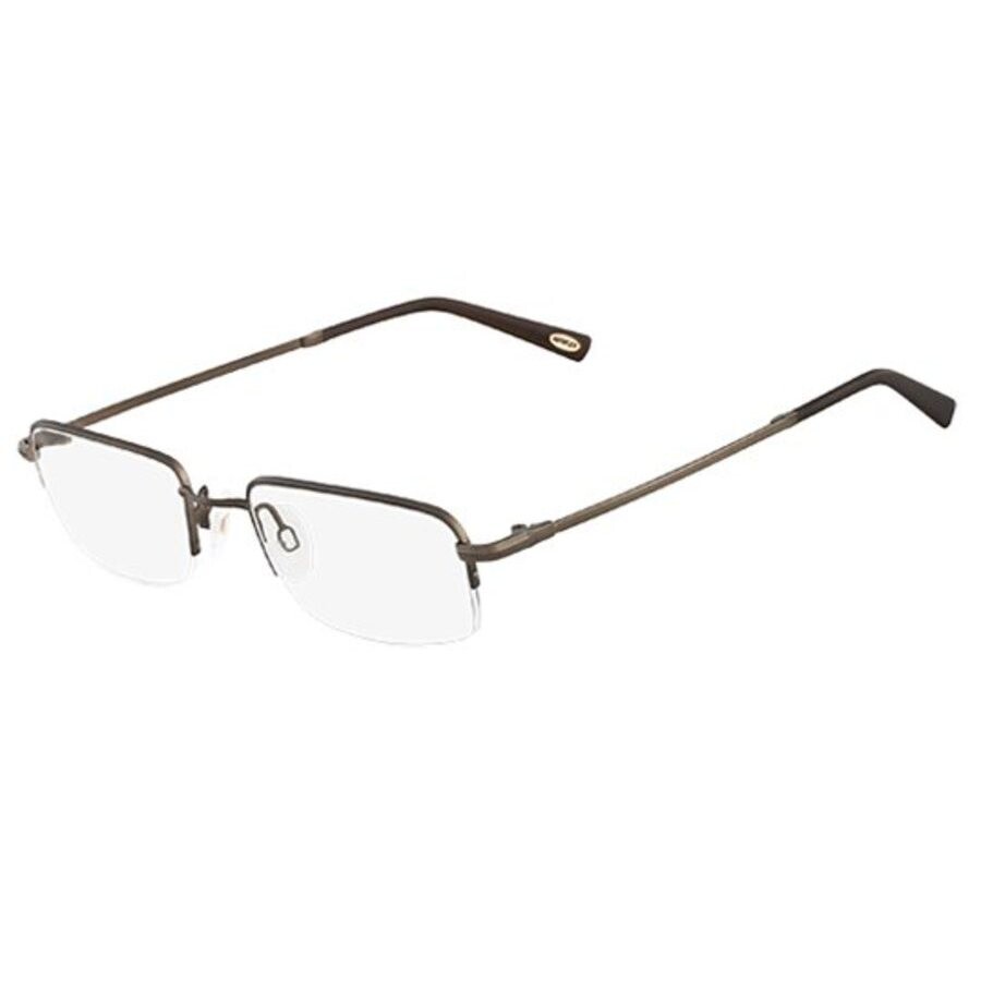 Flexon Men's Brown Square Eyeglass Frames AutoflexBulldog21054 ...