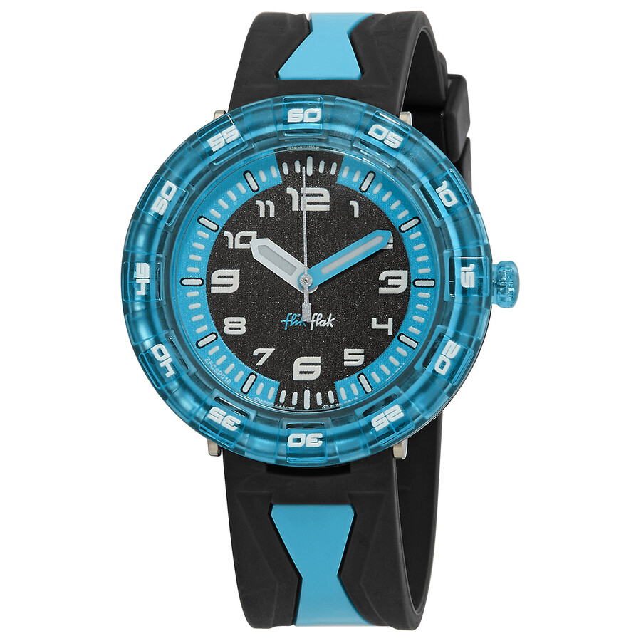 Flik Flak Get It In Blue Quartz Black Dial Boys Watch FCSP016 - Watches ...