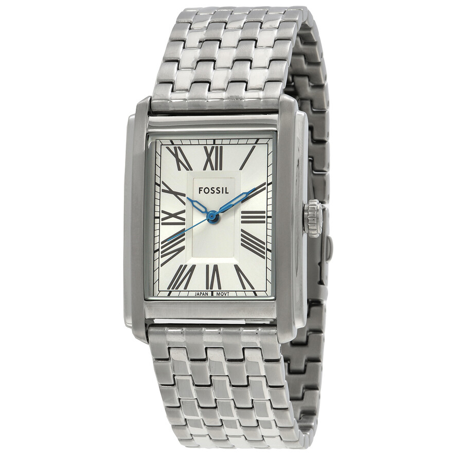 Fossil Carraway Quartz Silver Dial Watch FS6008 796483622593 - Watches ...