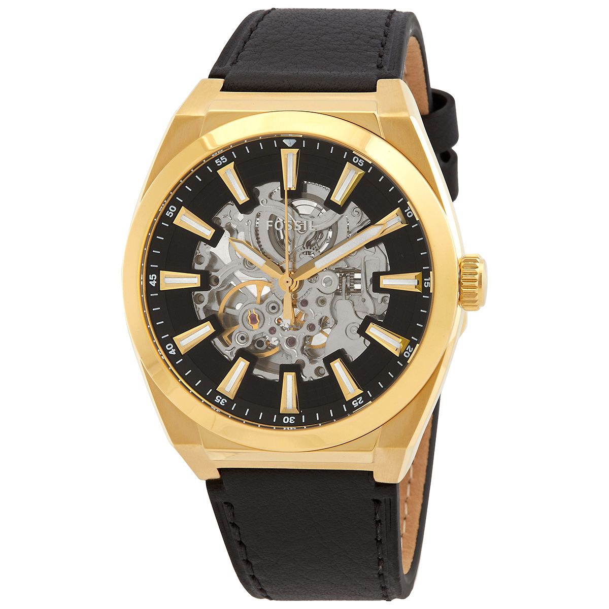 Fossil Everett Automatic Black Dial Men's Watch ME3208 796483555082 ...