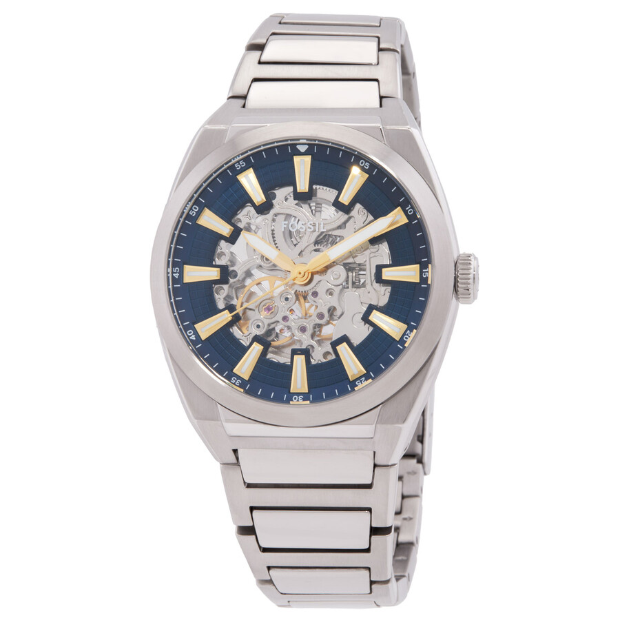 Fossil Everett Automatic Blue Dial Men's Watch ME3220 796483570795 ...