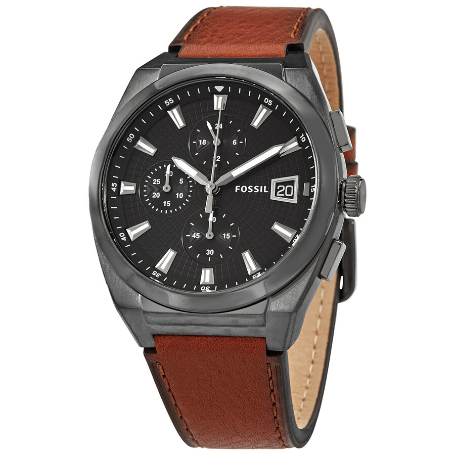 Fossil Everett Chronograph Quartz Grey Dial Men's Watch FS5799 ...