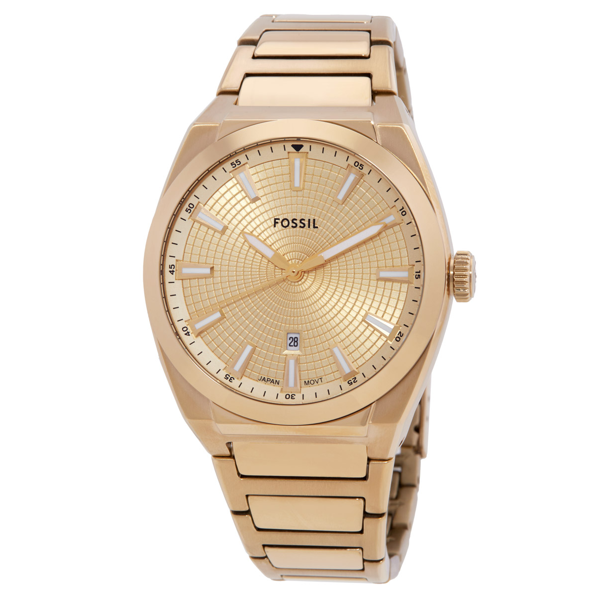 Fossil Everett Quartz Gold Dial Men's Watch FS5965 796483591103 ...