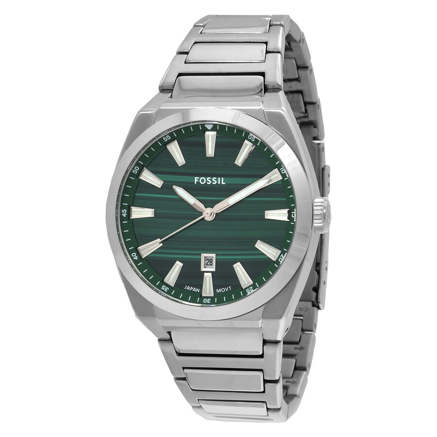 Fossil Everett Quartz Green Dial Men's Watch FS6056 796483642805 ...