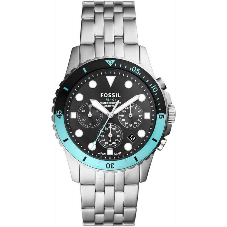 Fossil FB-01 Chronograph Quartz Black Dial Men's Watch FS5827 - Watches, Fb-01 - Jomashop