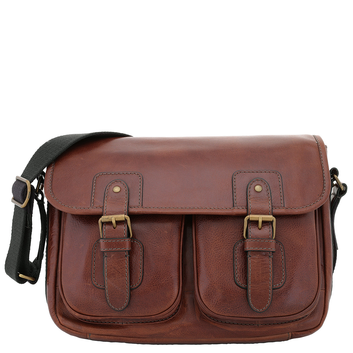 Fossil Greenville Courer Cognac Men's Messenger MBG9557222 762346364375 ...