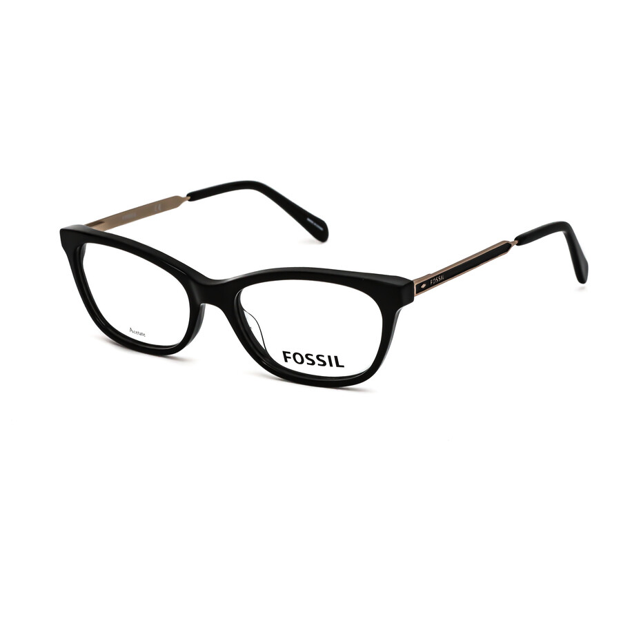 Fossil Ladies Black Rectangular Eyeglass Frames Fos701008070053 ...