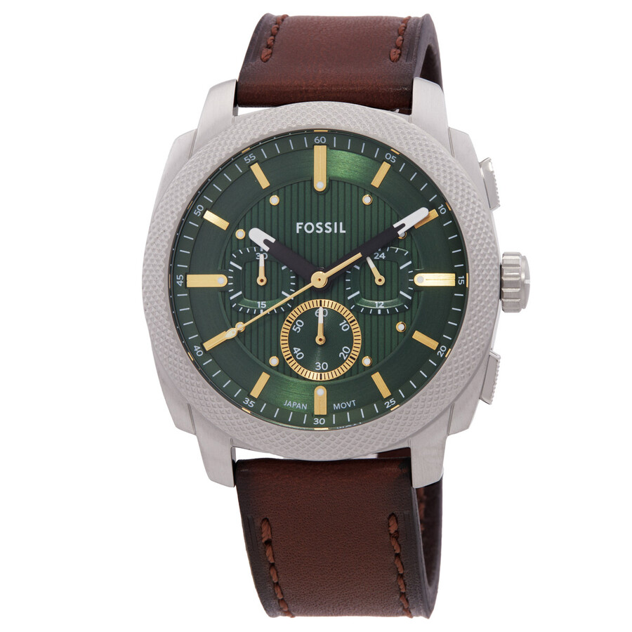 Fossil Machine Chronograph Quartz Green Dial Men's Watch FS6100 ...