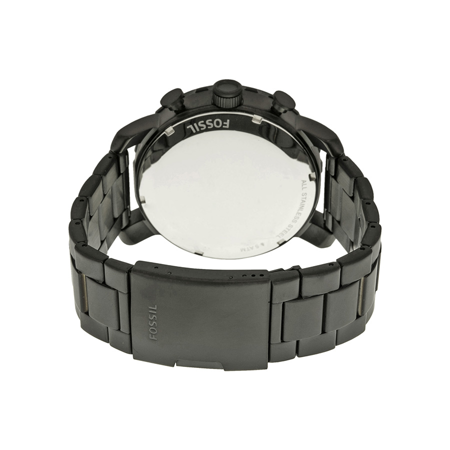 Fossil Nate Chronograph Black Ion-plated Men's Watch JR1356 - Nate ...