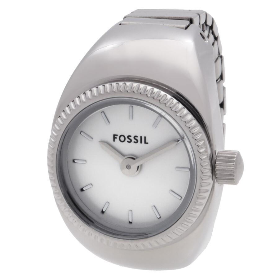 Fossil Quartz Silver Dial Ladies Watch Ring ES5245 796483591714 ...