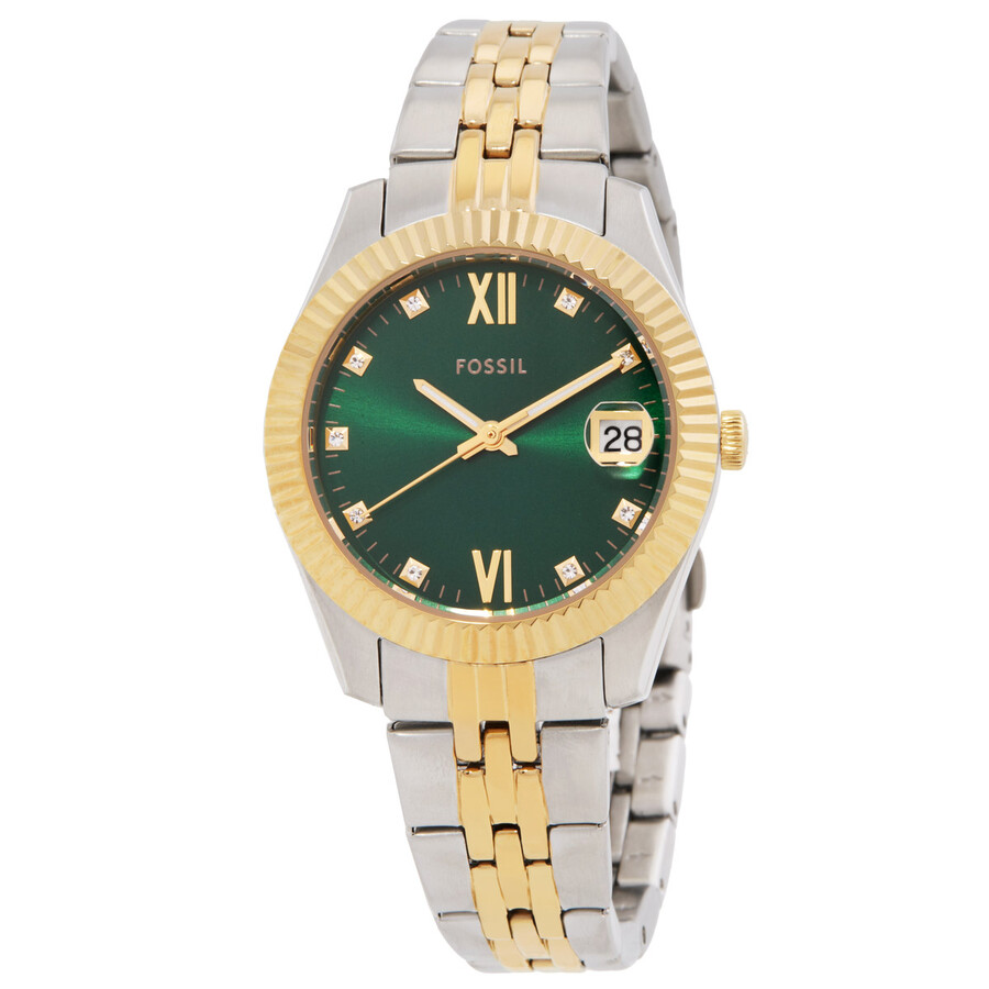 Fossil Scarlette Quartz Green Dial Ladies Watch ES5388 796483668904 ...