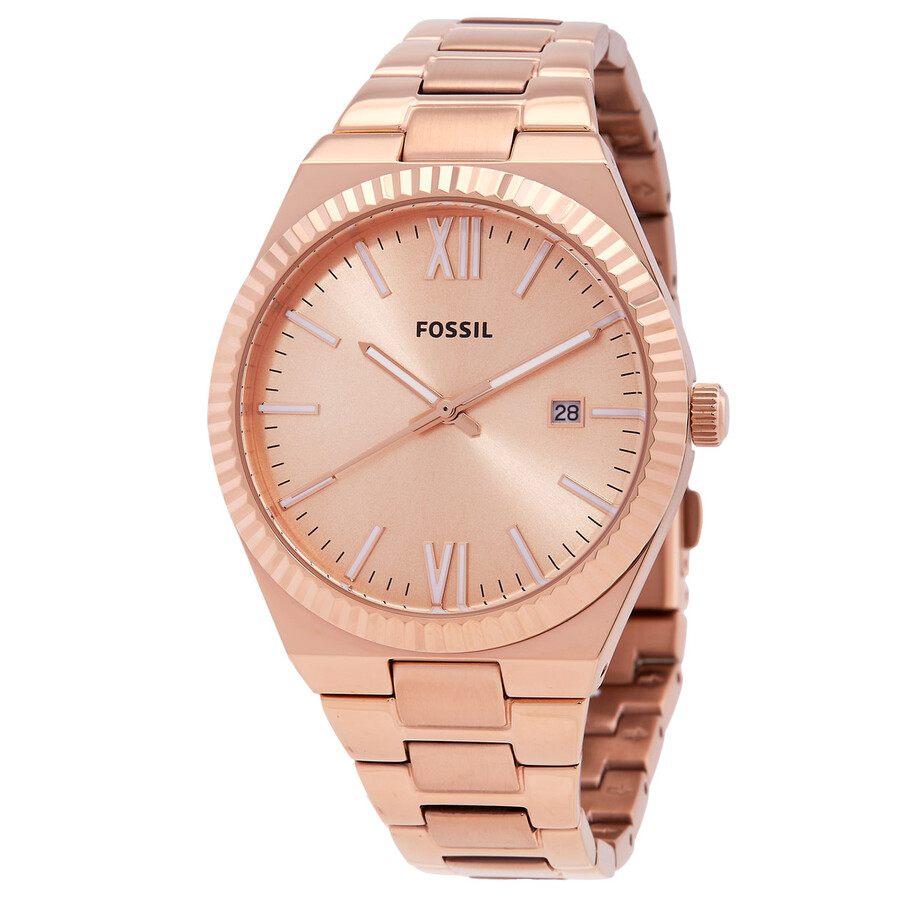 Fossil Scarlette Quartz Rose Gold Dial Ladies Watch ES5258 796483602861 ...