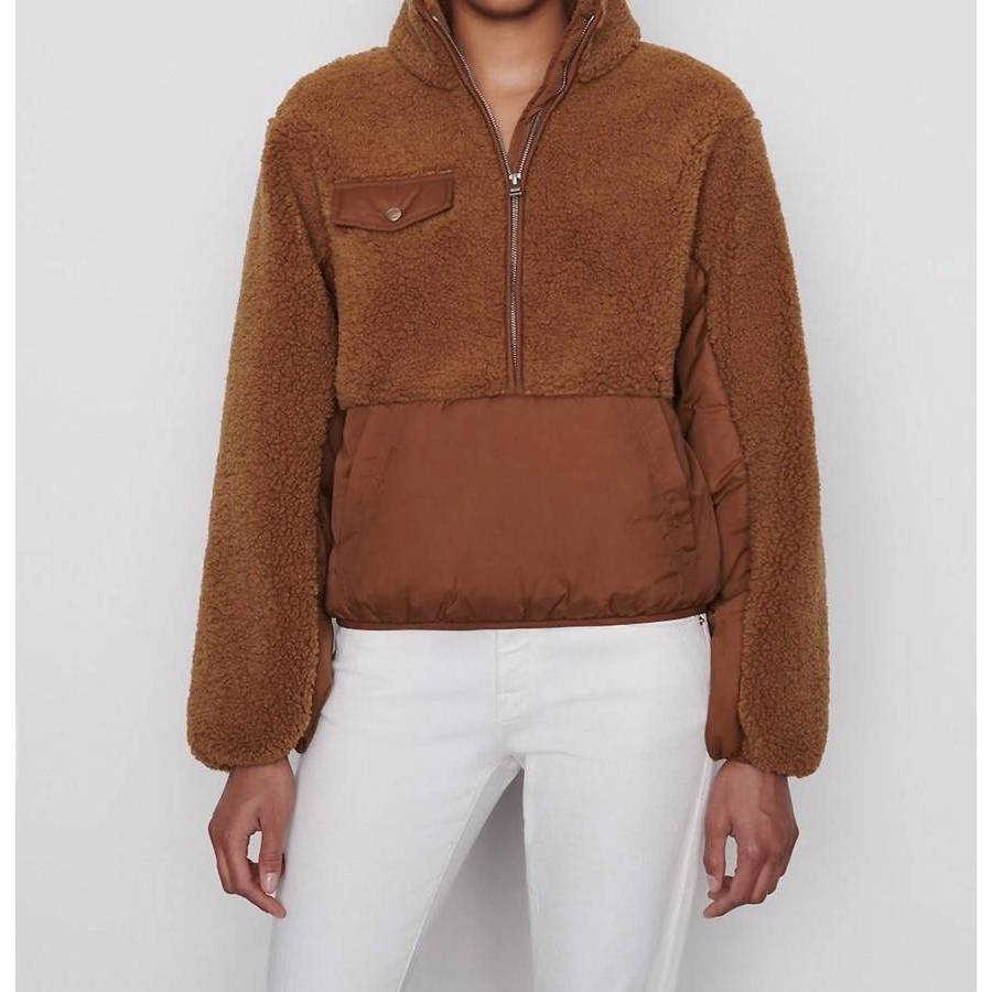 Frame Ladies Fleece Mix Pullover Vicuna, Size Large 71998-Vicuna-L ...